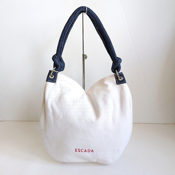 Escada | Bags | Escada Denim Bag Beach Pool Bag Shoulder Bag Or Tote ...